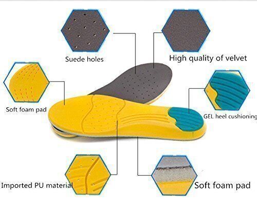MEMORY FOAM UNISEX ORTHOPEDIC SHOE PADS TRAINER FOOT FEET COMFORT HEEL ...