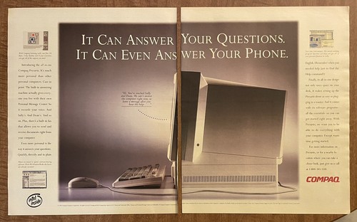 1993 Compaq Presario Desktop Computer Answering Machine 2-Pg 90s Print ...