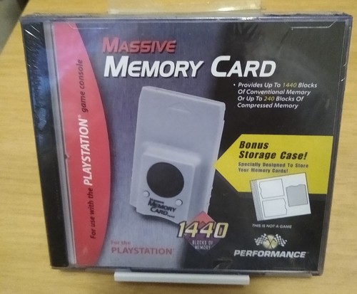 Massive Memory Card 1440 Performance Playstation PS1 NEW SEALED & Storage Case | eBay