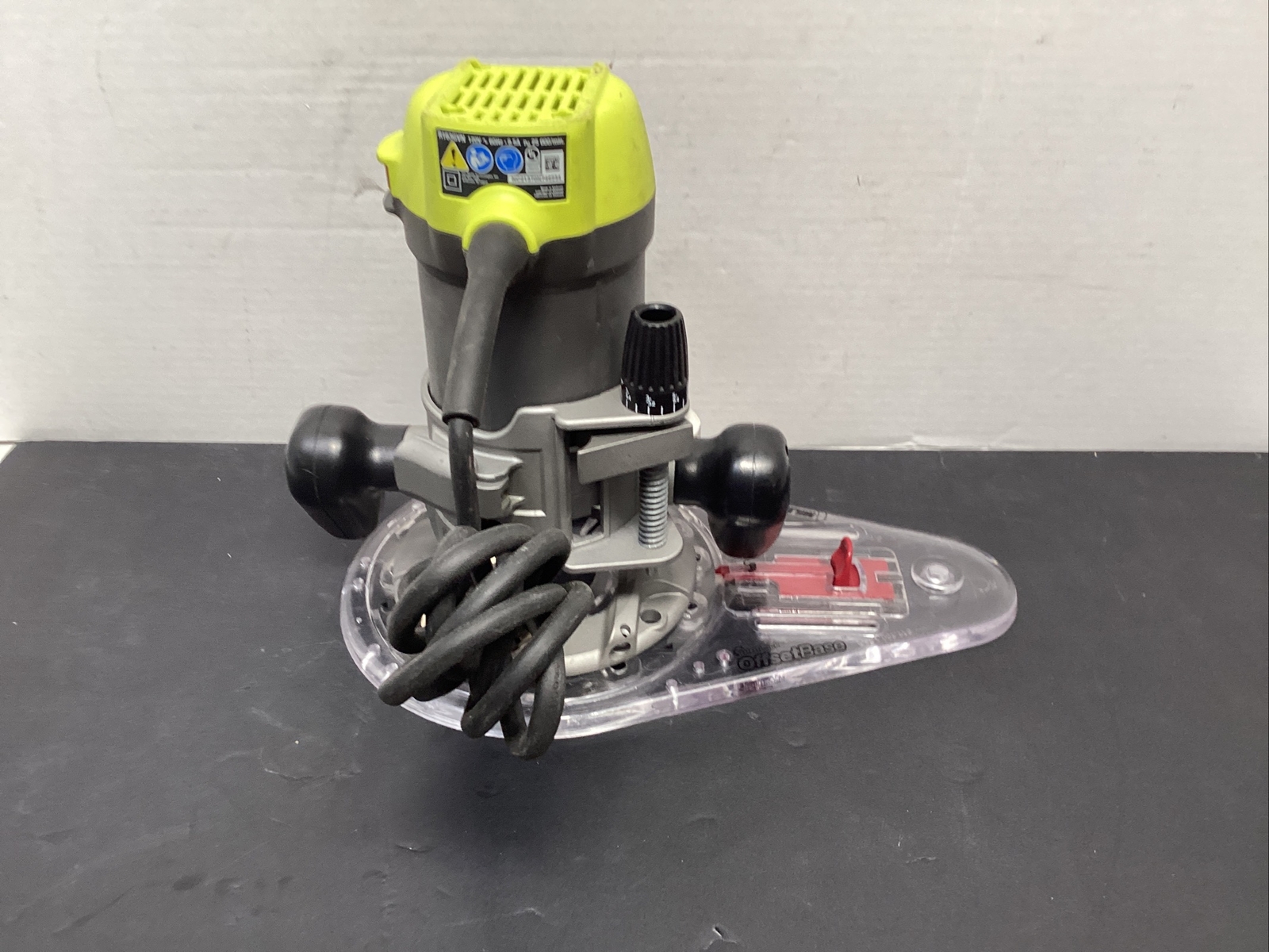 RYOBI 1-1/2" Corded Peak Fixed Base Router R163G R163GVN w/OFFSET BASE ...