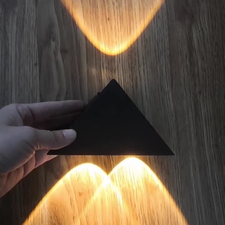 Up/Down LED Outdoor Wall Sconces Light Fixture Waterproof Triangle Lamp ...