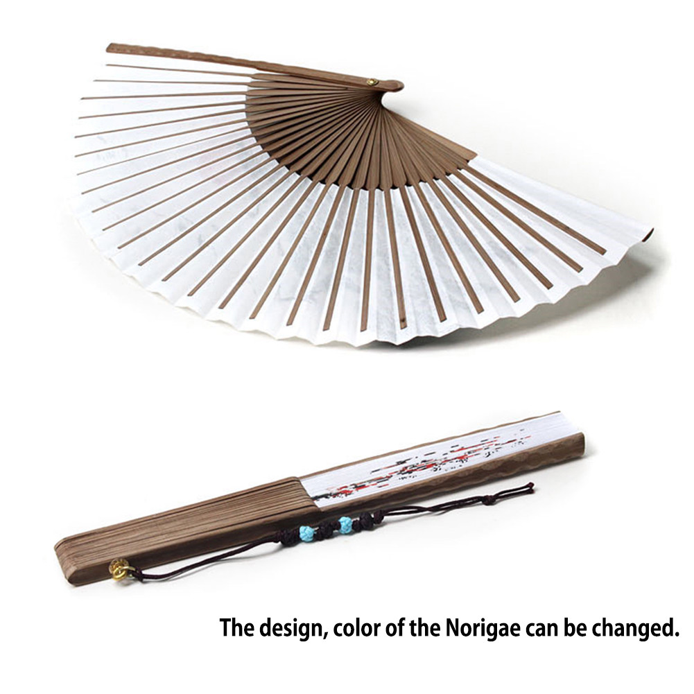 Korean Traditional Bamboo Hanji Hand Fan Norigae Large Folding Gift UME ...