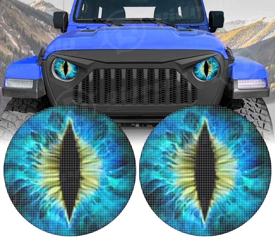 Beast Eyes Headlight Decals 3D Stereo Stickers Eyeball Truck Car ...