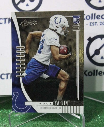 2019 PANINI ABSOLUTE ROCK YA-SIN # 160 ROOKIE NFL INDIANAPOLIS COLTS ...