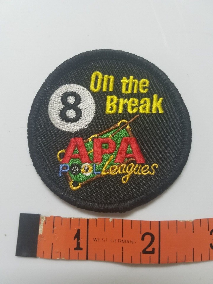 APA Pool League Patch 8 On The Break American Pool Players Association | eBay