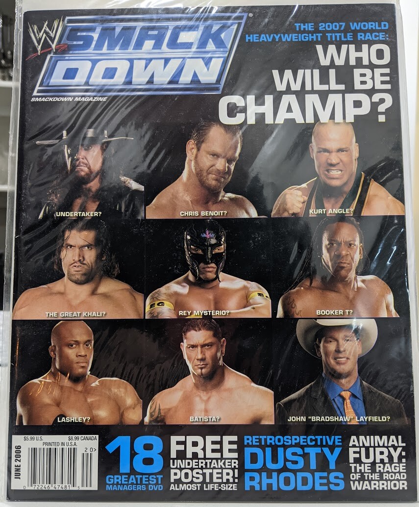 WWE SmackDown Magazine June 2006 - Undertaker Angle Batista Lashley ...