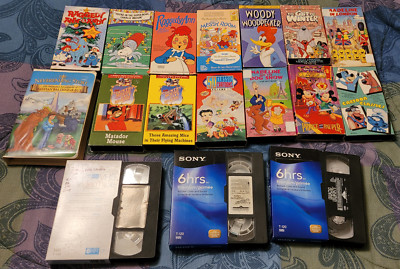 Cartoon Classic 17 VHS Lot Mixed 1980s 1990s Raggedy Ann Bugs Bunny ...