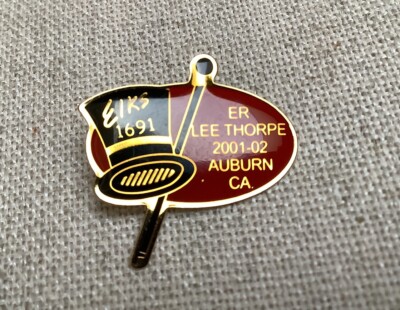 BPOE Elks Lodge 1691 Auburn California Top Hat Cane Hat Lapel Pin ...