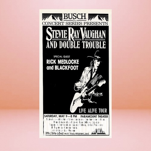 Stevie Ray Vaughan & Double Trouble ‘Live Alive Tour’ Flyer (May 9 ...