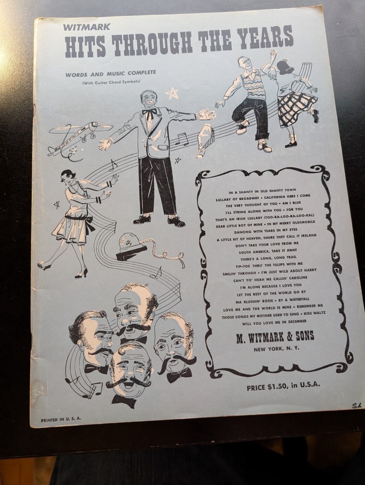 Vintage "Hits Through The Years" Song Books - Piano /Guitar - Lot of 4 ...