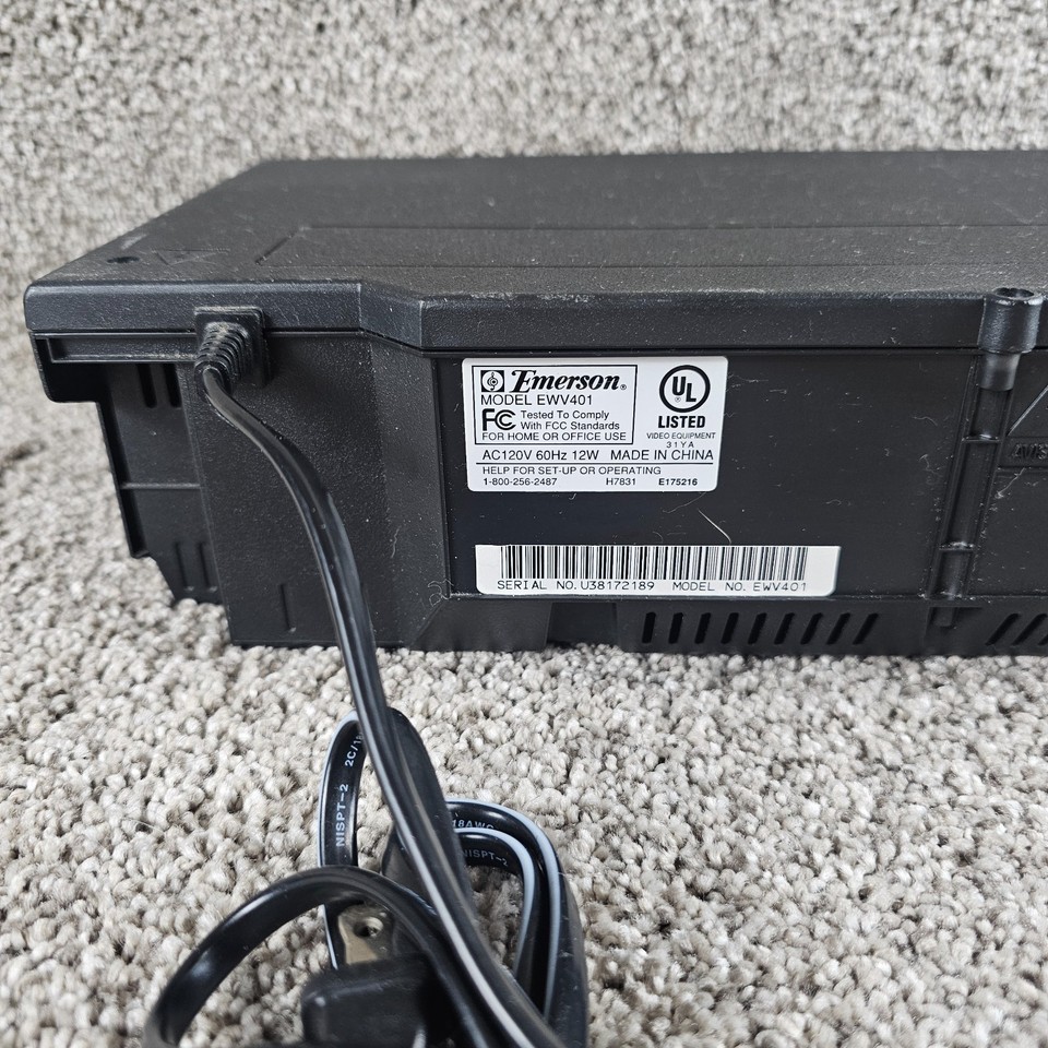 Emerson VCR VHS Player Recorder EWV401 DA-4 Head 19 Micron Tested ...
