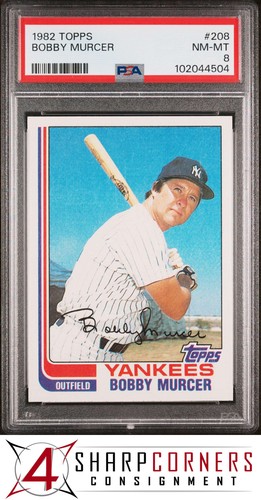 1982 TOPPS #208 BOBBY MURCER YANKEES PSA 8 | eBay