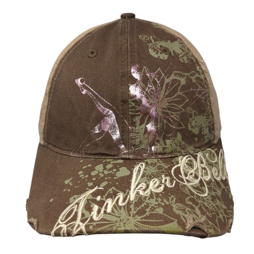 Tinker Bell Slideback Baseball Cap Brown One Size Adjustable Distressed ...