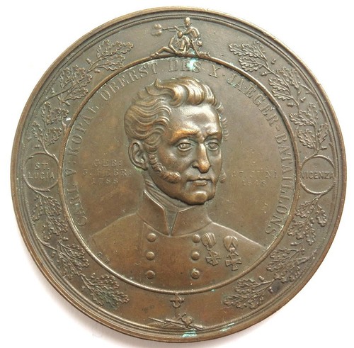 [R3922] Medal 1853 Znojmo Znaim, Boards Monument Carl V. Copal | eBay