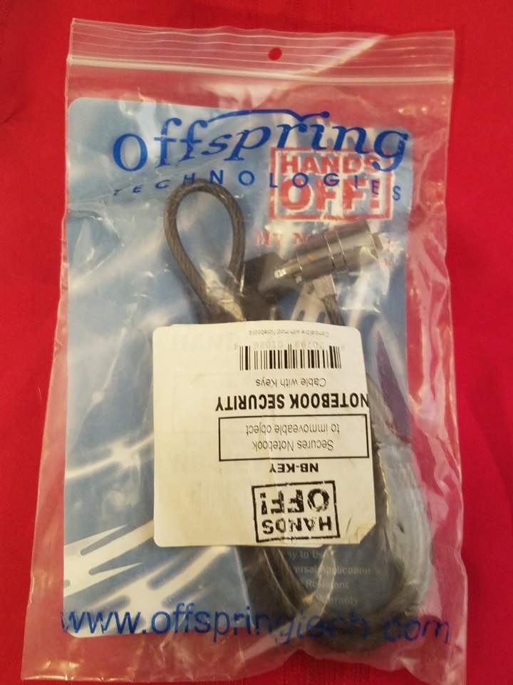 Offspring Technology Notebook Security Key Lock Cable 1 Piece | eBay