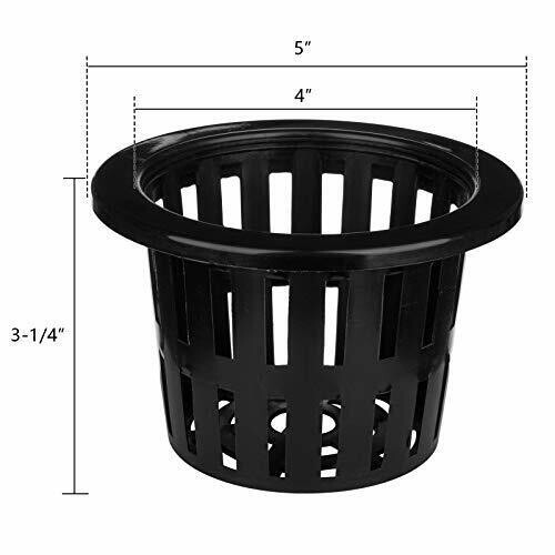 40 Pack 4 Inch Net Pots Garden Slotted Mesh Net Cups Plastic Plant ...