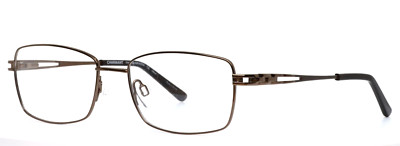 CHARMANT CH12163 BR Brown Womens Rectangle Full Rim Eyeglasses 53-17 ...