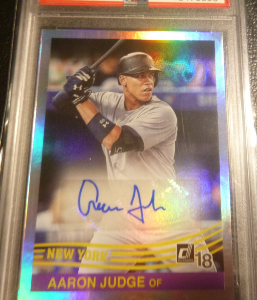 2018 PANINI DONRUSS Aaron Judge RETRO 1984 SIGNATURES #AJ PSA 9 | eBay