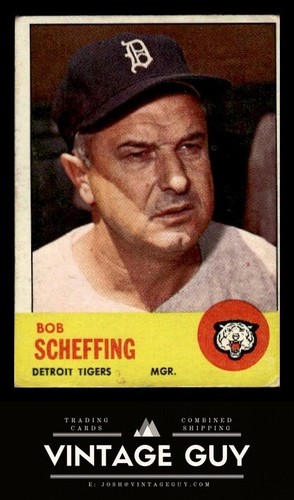 1963 Topps #134 Bob Scheffing Vintage Detroit Tigers Baseball Card | eBay