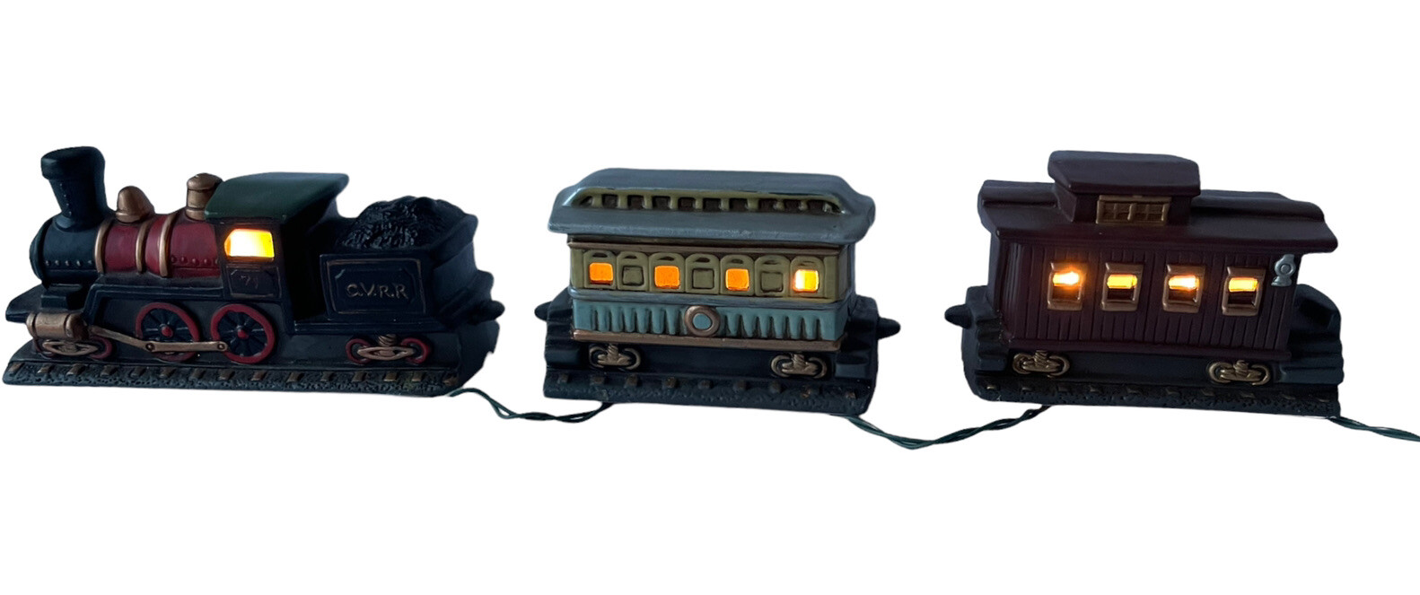 Lefton Train Colonial Flyer Vintage Christmas '89 Light Up Locomotive 3 ...