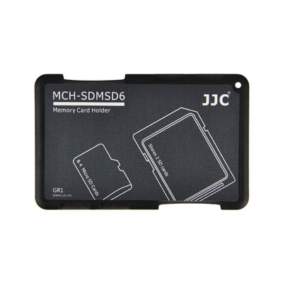 JJC MCH-SDMSD6GR Credit Card Size Memory Card Holder for 2x SD &4x ...
