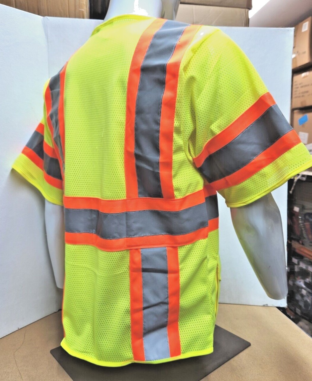 FX High Visibility YELLOW Class 3 Safety Vest Solid Reflective FXSV ...