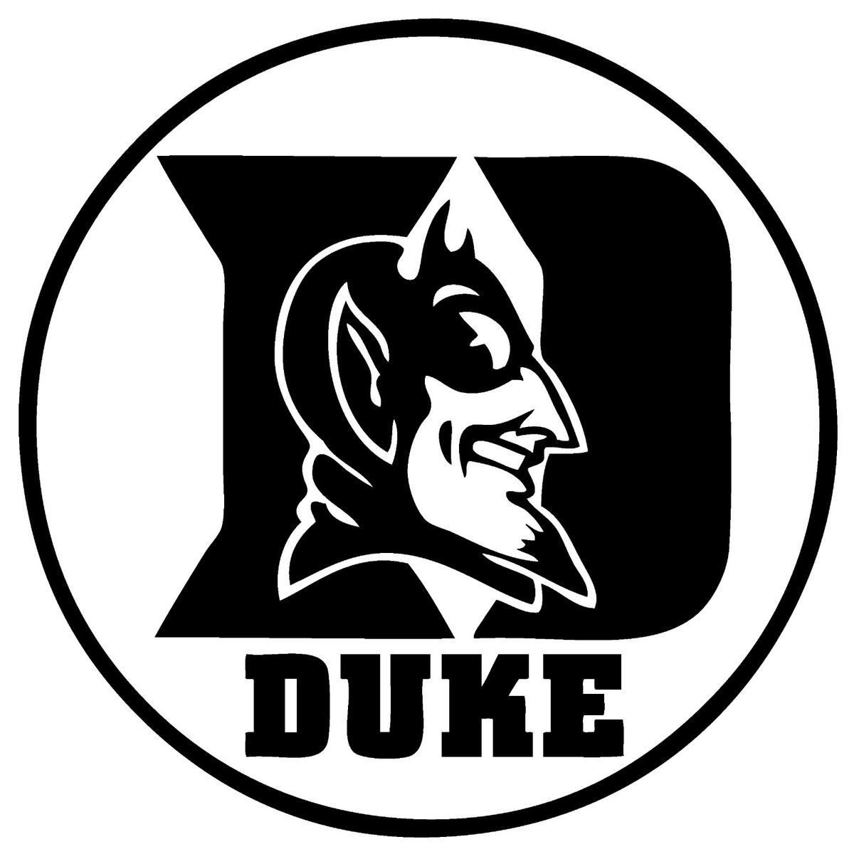 Duke Basketball Logo Black