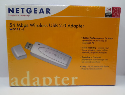 Netgear 54 Mbps Wireless USB 2.0 Adapter WG111 v2 - NEW SEALED BOX | eBay