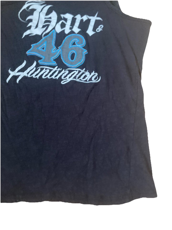 Hart And Huntington Black With Blue Razorback Tank Top Shirt Woman’s ...