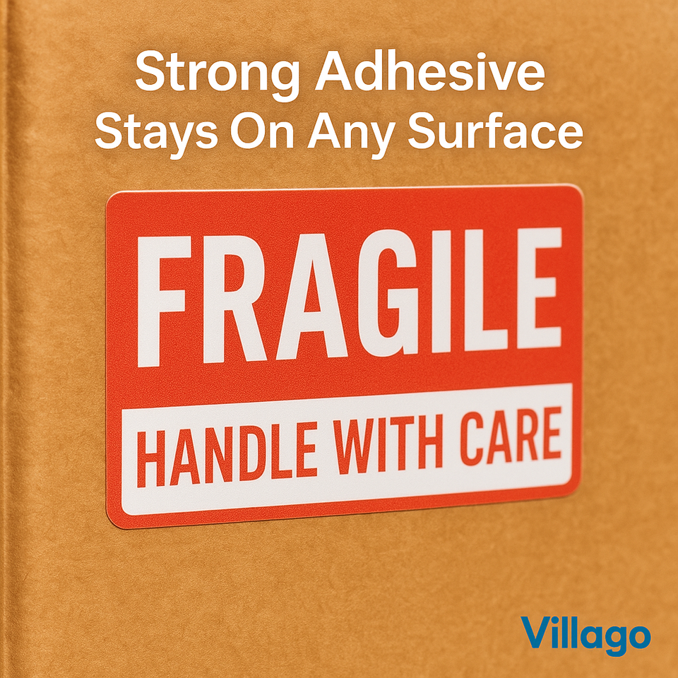 FRAGILE Stickers 1x3 Inch | Handle With Care Labels 1000 Pack | Strong ...