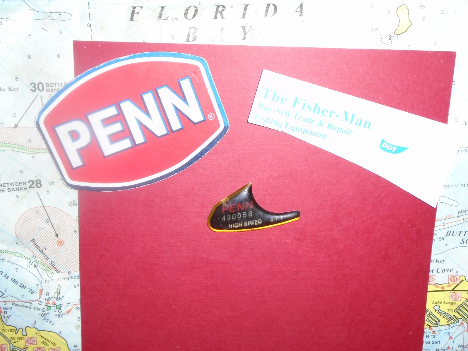 PENN 4300SS DECAL USED PENN REEL PART 237-4300 SIDEPLATE DECAL PENN ...
