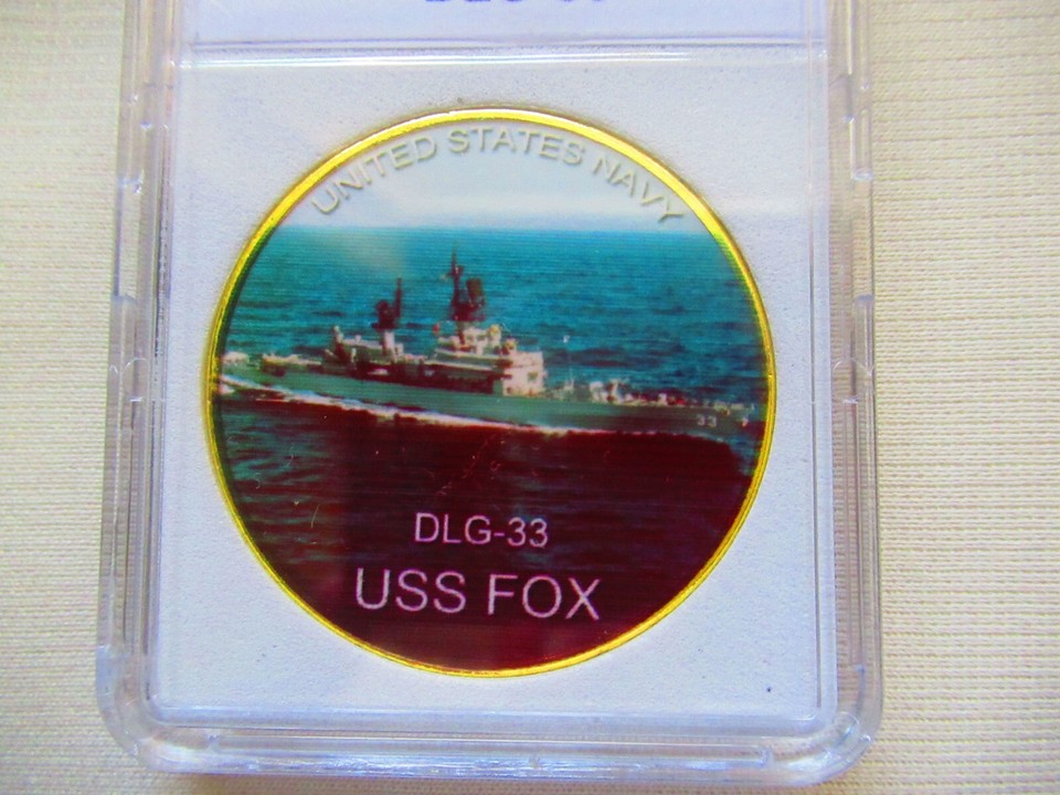 US NAVY - USS FOX DLG-33 Challenge Coin | eBay