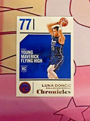 LUKA DONCIC 2018-19 PANINI CHRONICLES #71 YOUNG MAVERICK FLYING HIGH ...