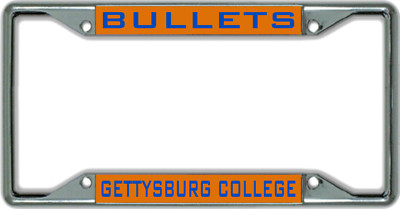 Gettysburg College BULLETS License Plate Frame | eBay