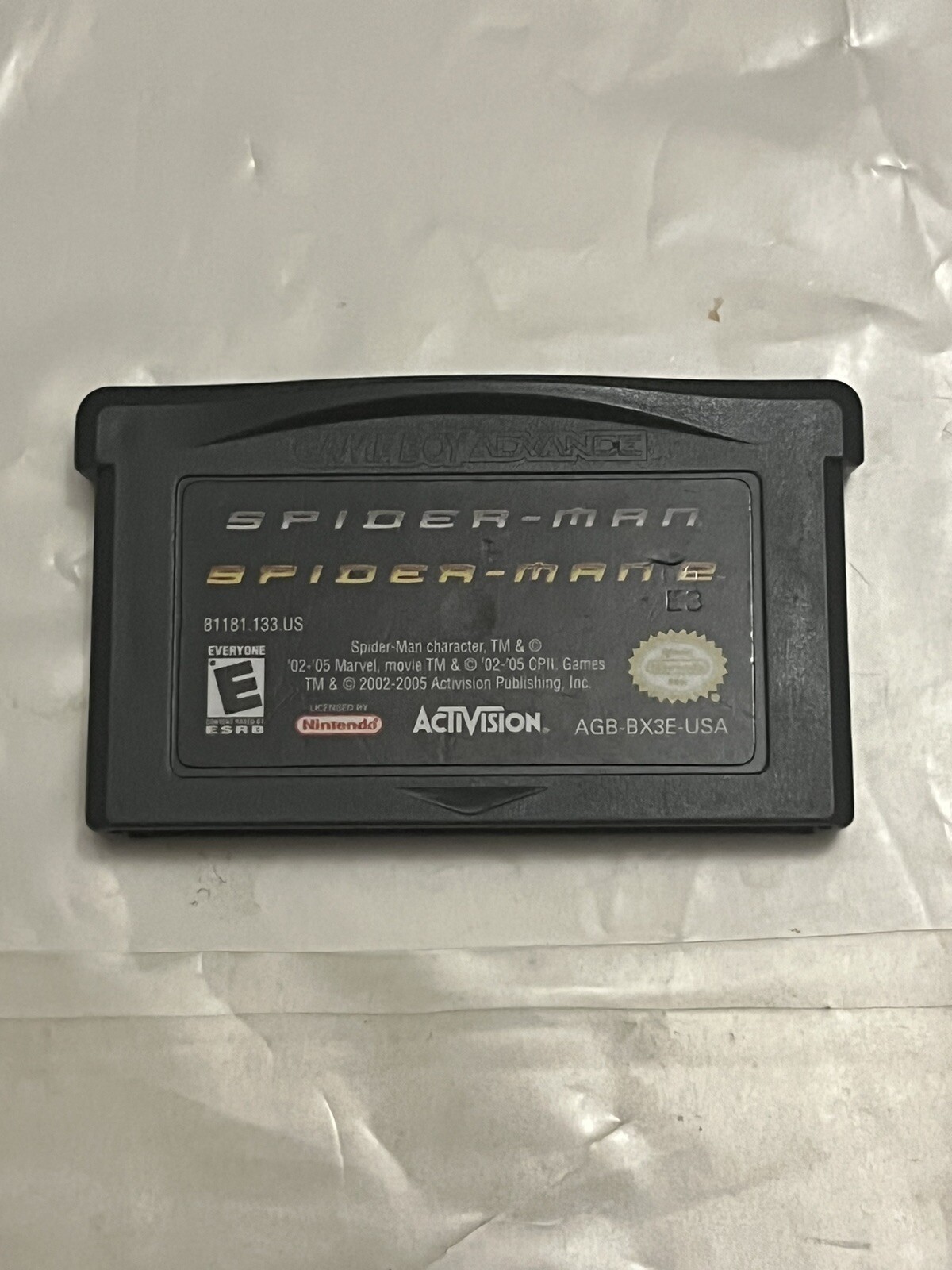 Spider-Man 2 Spider-Man in 1 game pack Nintendo Game Boy Advance GBA ...