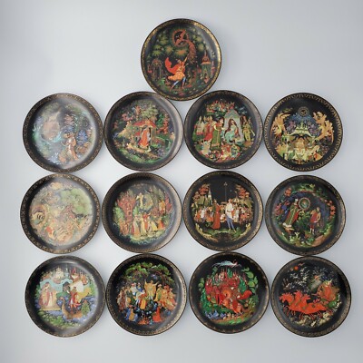 Vintage Russian Legends Collector Plates Complete Series 12 + 1 Primer ...