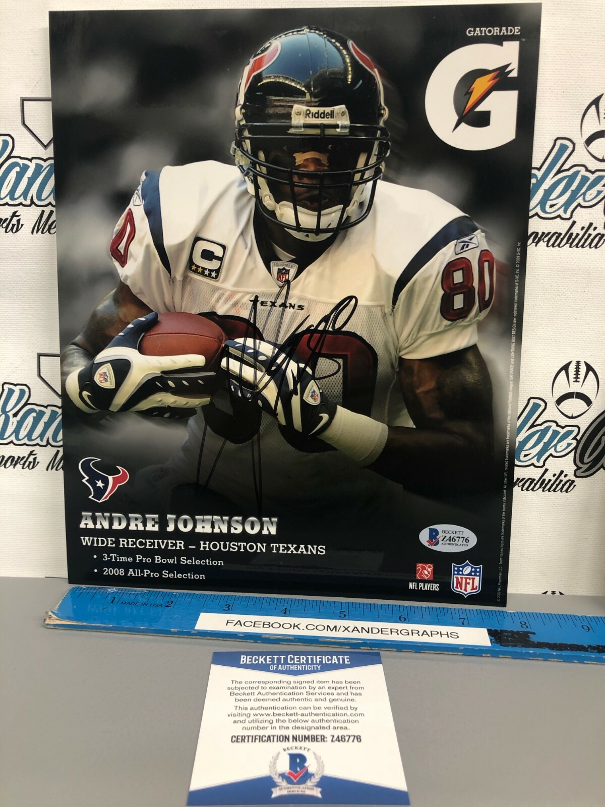 Andre Johnson Autographed Memorabilia | Signed Photo, Jersey ...