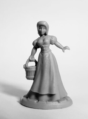 1x VILLAGEOIS MILKMAID -BONES 4 REAPER miniature rpg villager servante ...
