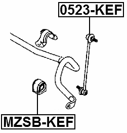 Mazda Front Stabilizer Sway Bar Link Left or Right KD35-34-170 | eBay