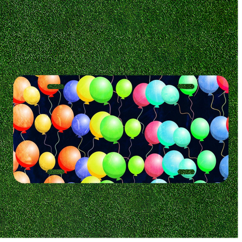 Custom Personalized License Plate Auto Tag With Colorful Balloons ...