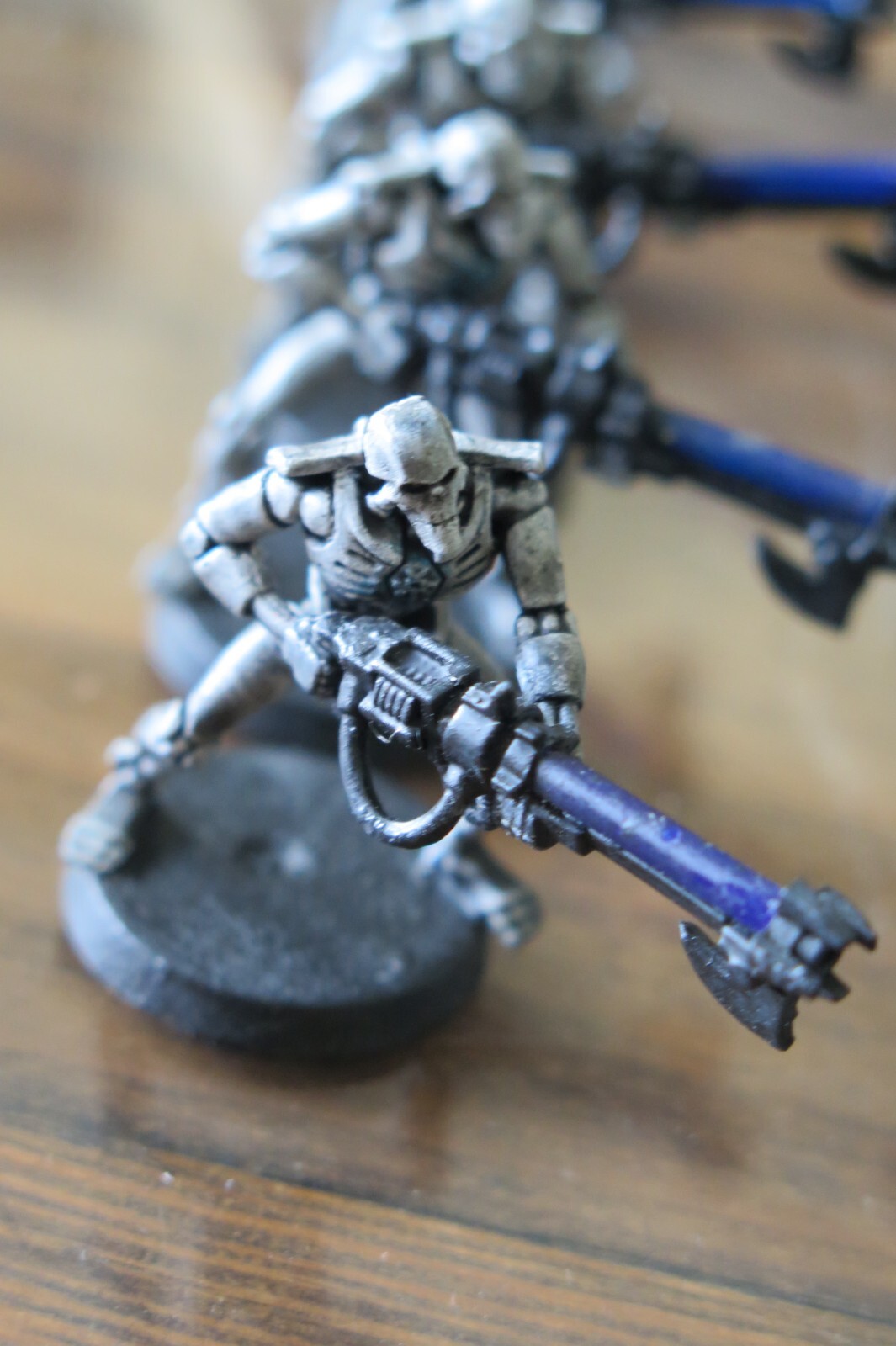 WARHAMMER NECRONS NECRON WARRIOR W/ BLUE GAUSS FLAYER (1) PAINTED ...