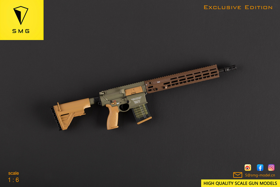 SMG M110A1 SDMR 1/6 02-6001 Original Weapons Rifles Fit Soldiers Action ...