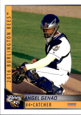2016 Burlington Bees Choice #8 Angel Genao Dominican Republic DR ...