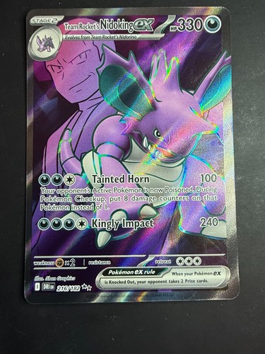 Team Rocket's Nidoking ex 216/182 Double Rare - Pokemon Destined Rivals ...