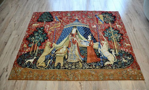 Medieval Knight Accolade Jacquard Woven Fine Art Tapestry Wall Hanging ...