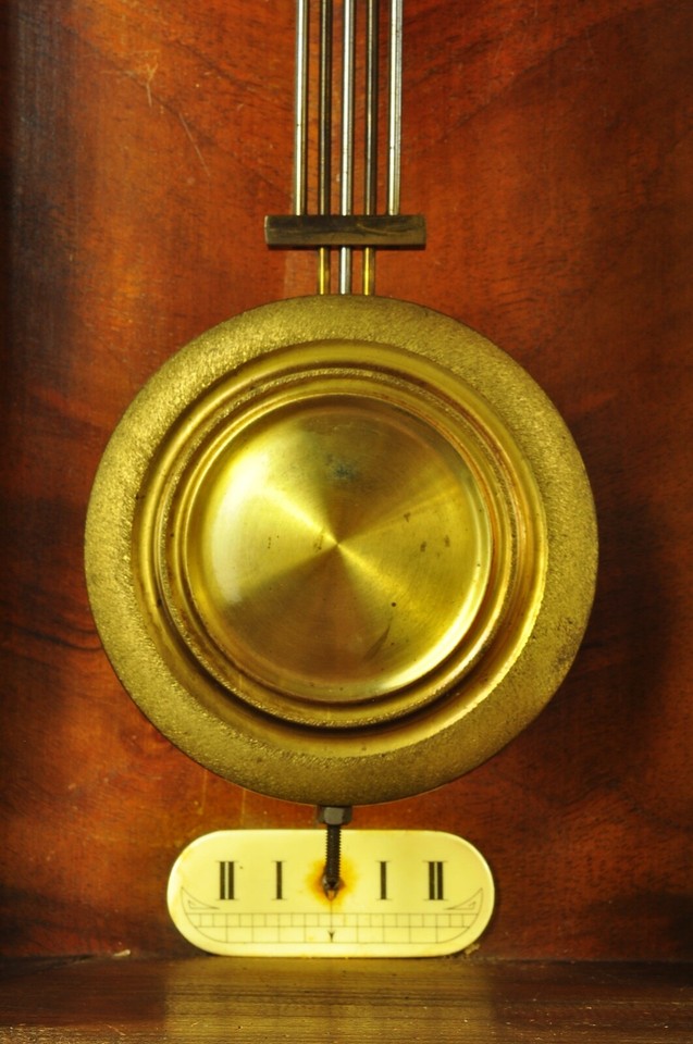 Amazing Antique German Junghans Keyhole Spring Driven Wall Clock approx ...