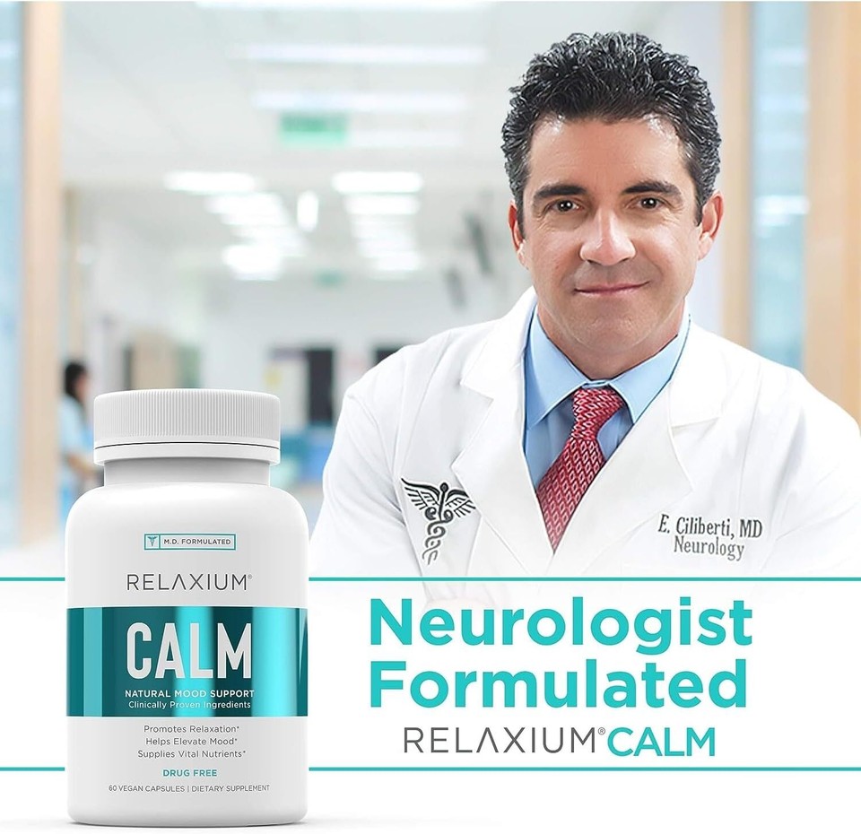 Relaxium Calm - Stress & Mood Support, with Ashwagandha, 5-HTP ...