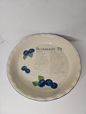 Gold Coast Blueberry Pie Recipe Dish Plate 10" x 10" | eBay
