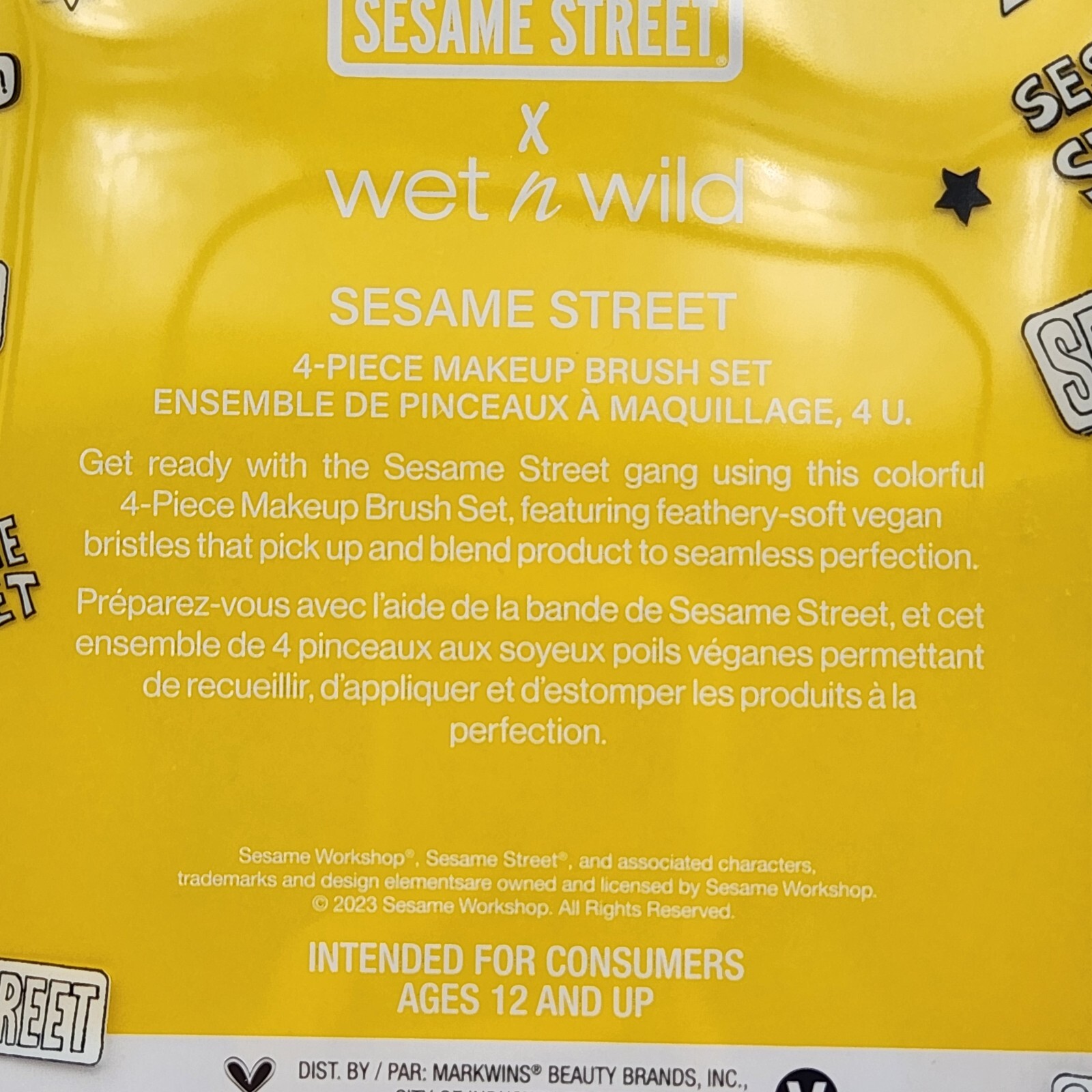 Sesame Street Makeup Brush Set Wet N Wild 4 Piece Limited Edition New ...