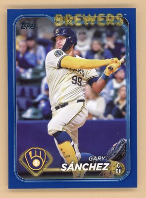 Gary Sanchez - 2024 Topps Update #US39 - Royal Blue - Brewers | eBay